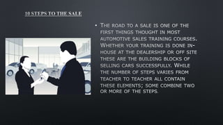 10 steps to the sale | PPTX