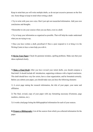 10 steps to write a basic research paper | PDF