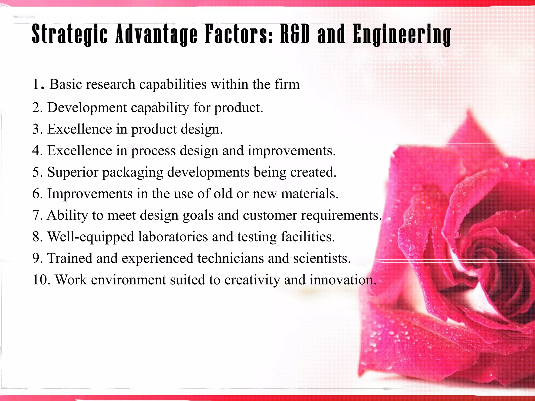 10 strategic advantage profile | PPT