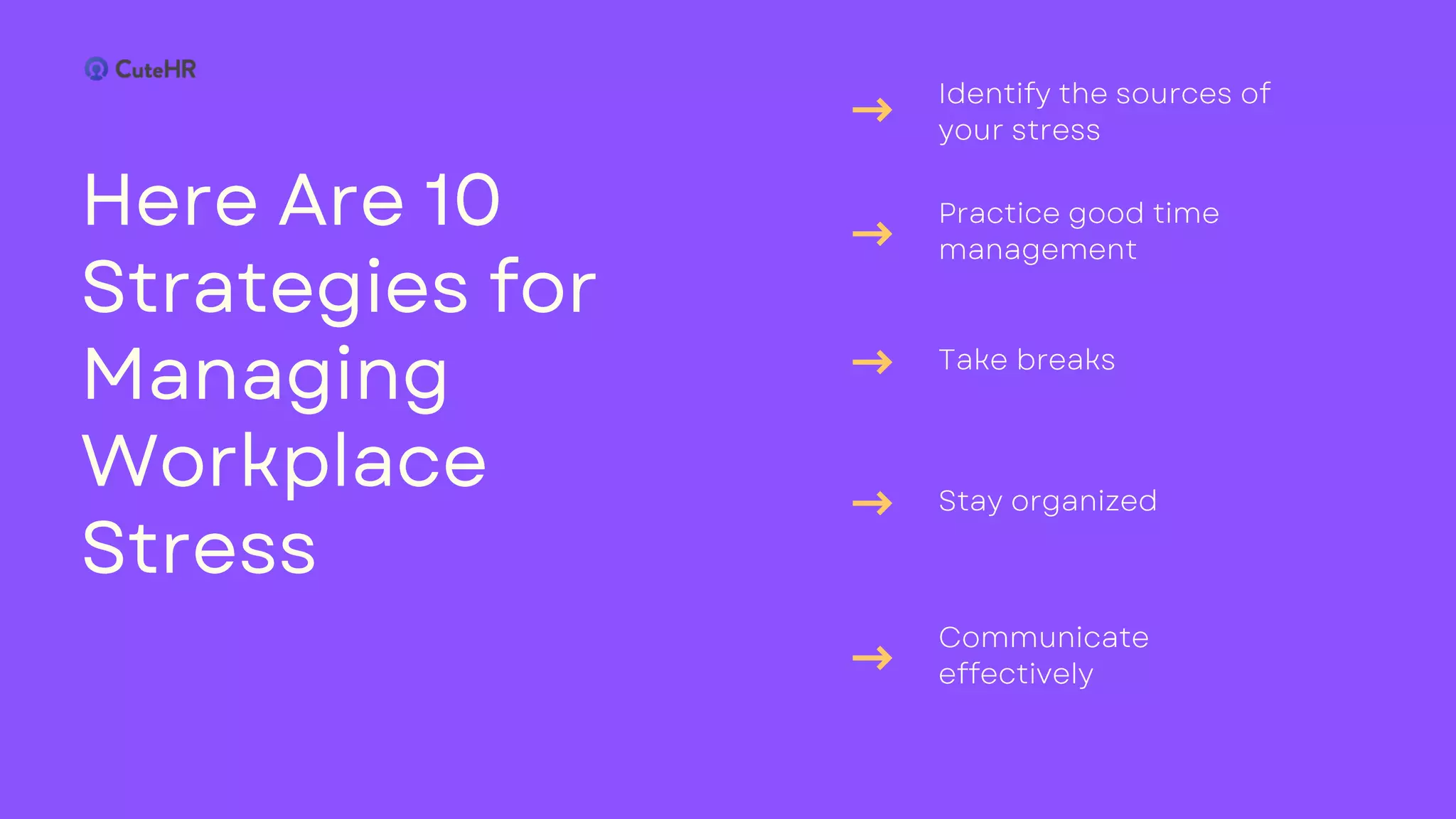 10 Strategies For Managing Workplace Stress Pptx