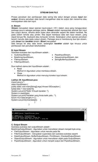 10 Stream Dan File Pdf