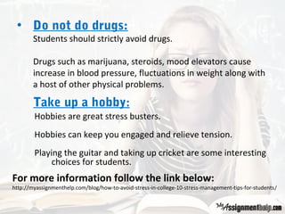 10 Stress Management Tips for College Students | PPT