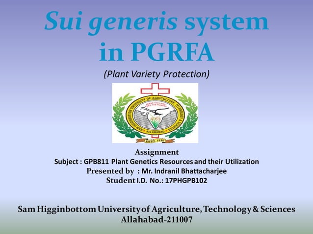 10 sui generis system | PDF | Agriculture | Industries