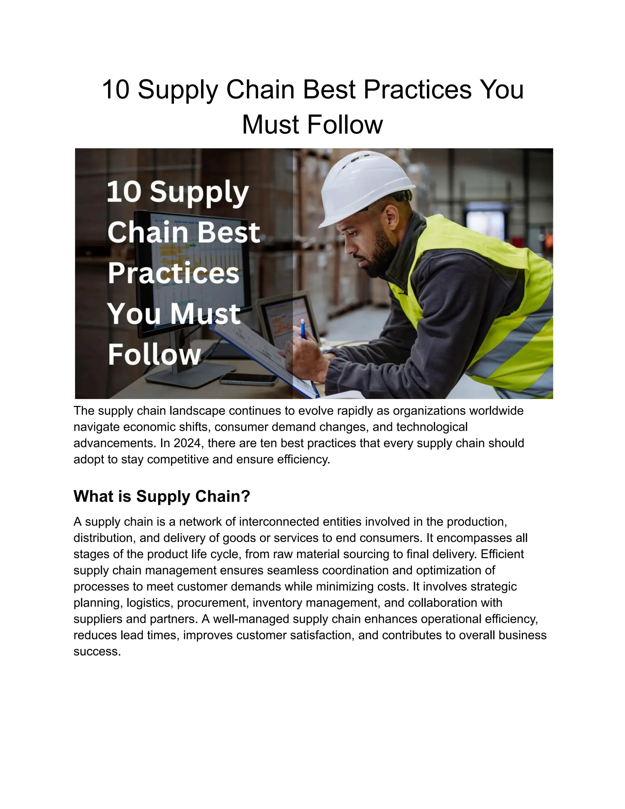 10 Supply Chain Best Practices You Must Follow.pdf