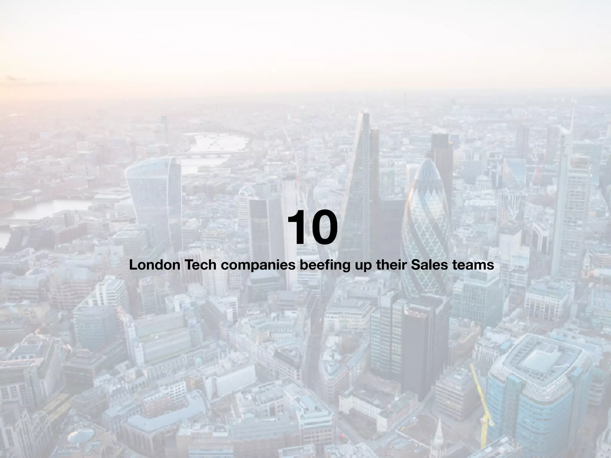 10 tech companies beefing up sales team | PPT