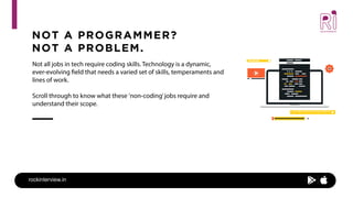 10 Tech Jobs that Don't Require Coding. | PPT