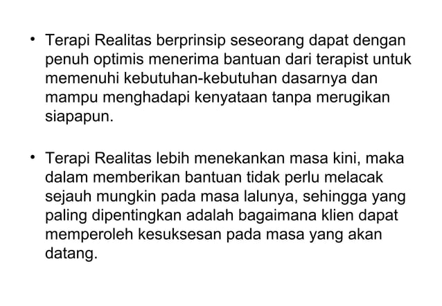 10 terapi realitas | PPT