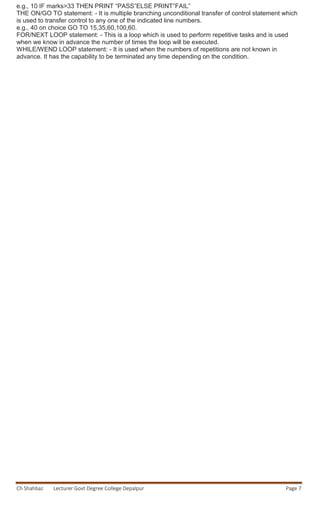 10th class computer science notes in english by cstechz | PDF