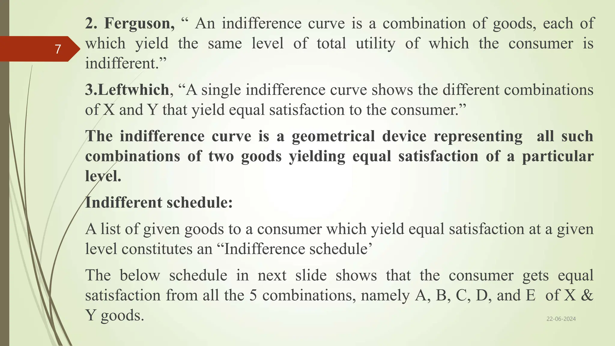 Indifference curve approach mba central university b | PPT