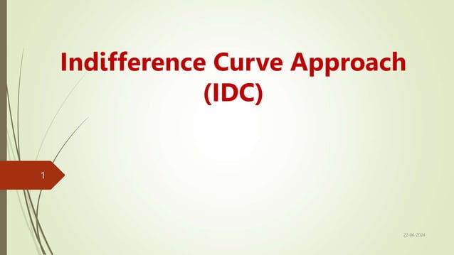 Indifference curve approach mba central university b | PPT