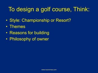 10 the golf course design | PPTX