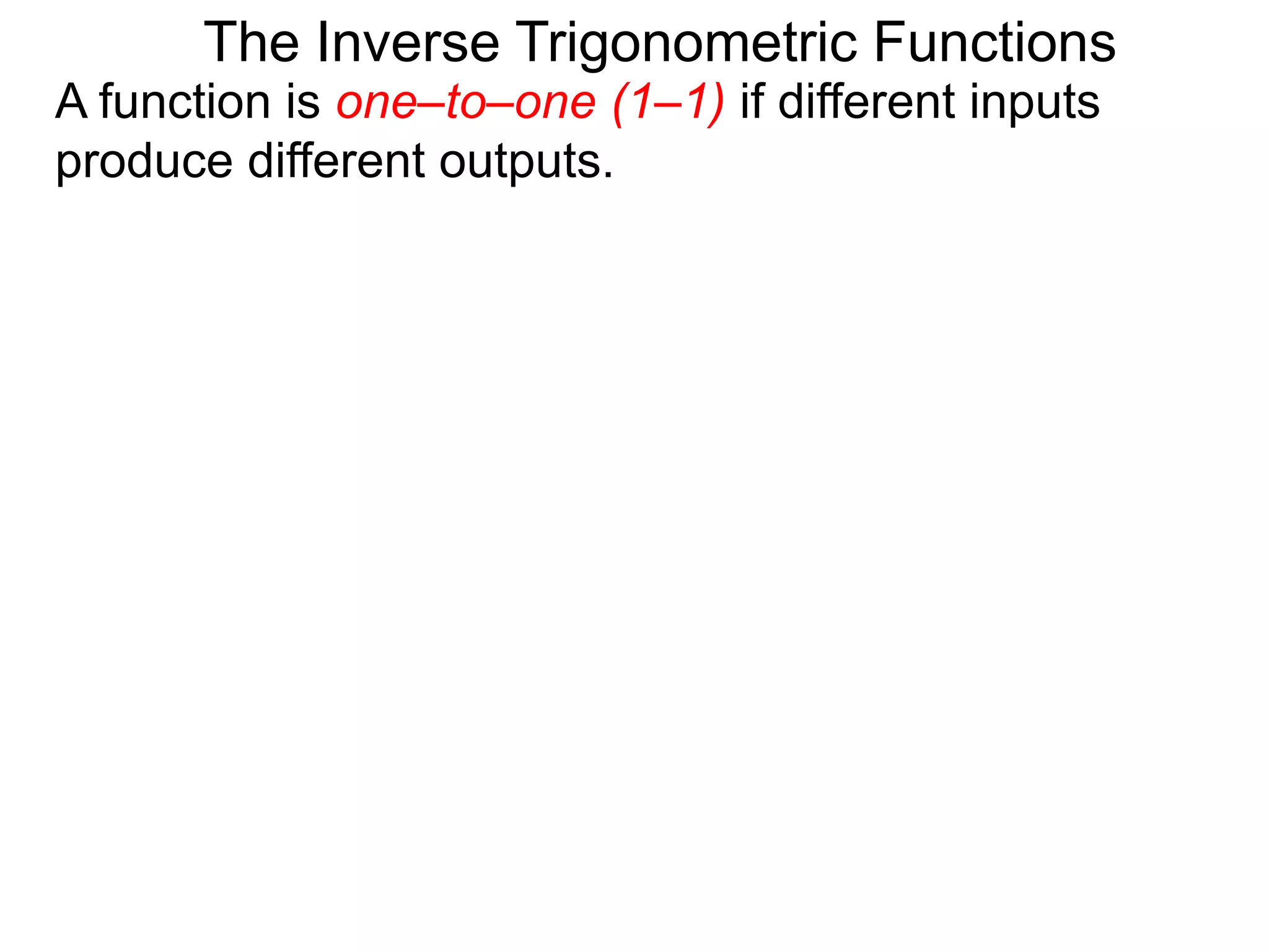 11 the inverse trigonometric functions x | PPTX