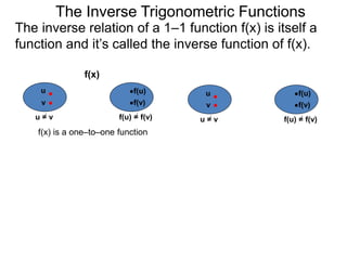 11 the inverse trigonometric functions x | PPTX