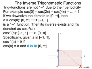 11 the inverse trigonometric functions x | PPTX