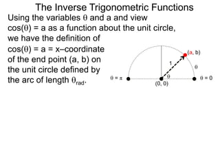 11 the inverse trigonometric functions x | PPTX