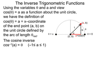 11 the inverse trigonometric functions x | PPTX