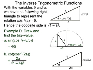 11 the inverse trigonometric functions x | PPTX