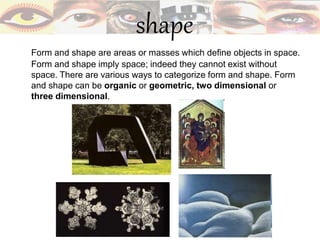 The visual elements of Art: SHAPE | PPT