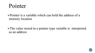 Pointers and Dynamic Memory Allocation | PPTX
