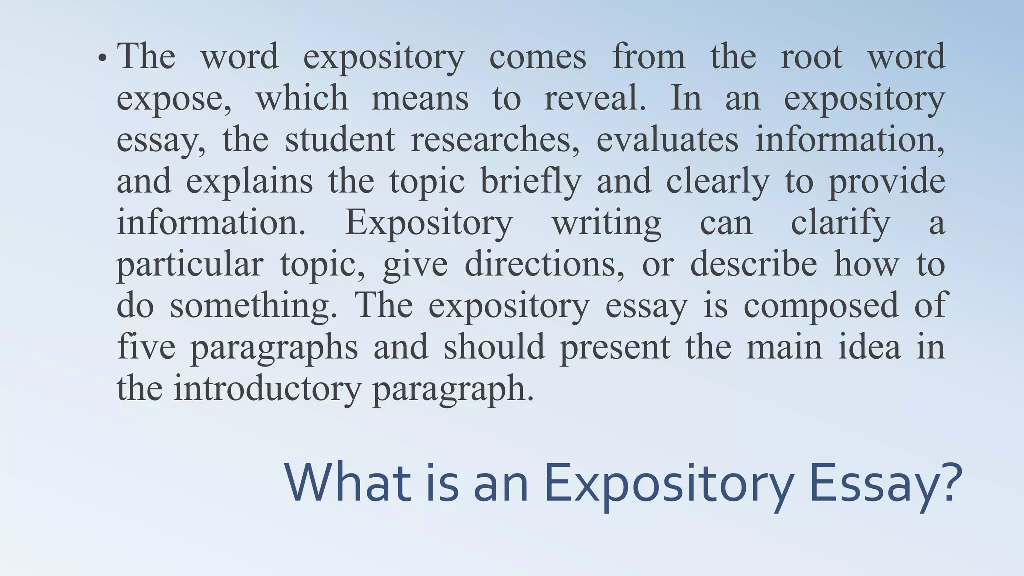 10th grade ESL Unit 10 2 - Expository Essay | PPTX