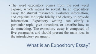 10th grade ESL Unit 10 2 - Expository Essay | PPTX