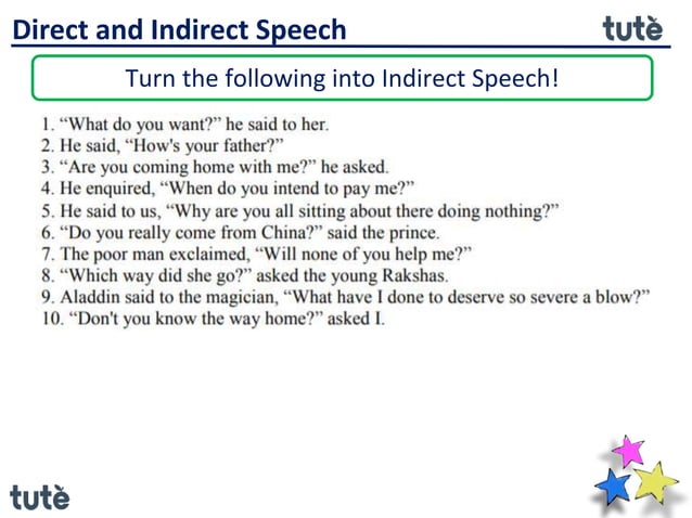 10th icse - Direct and Indirect Speech | PPTX | Educational Assessment ...