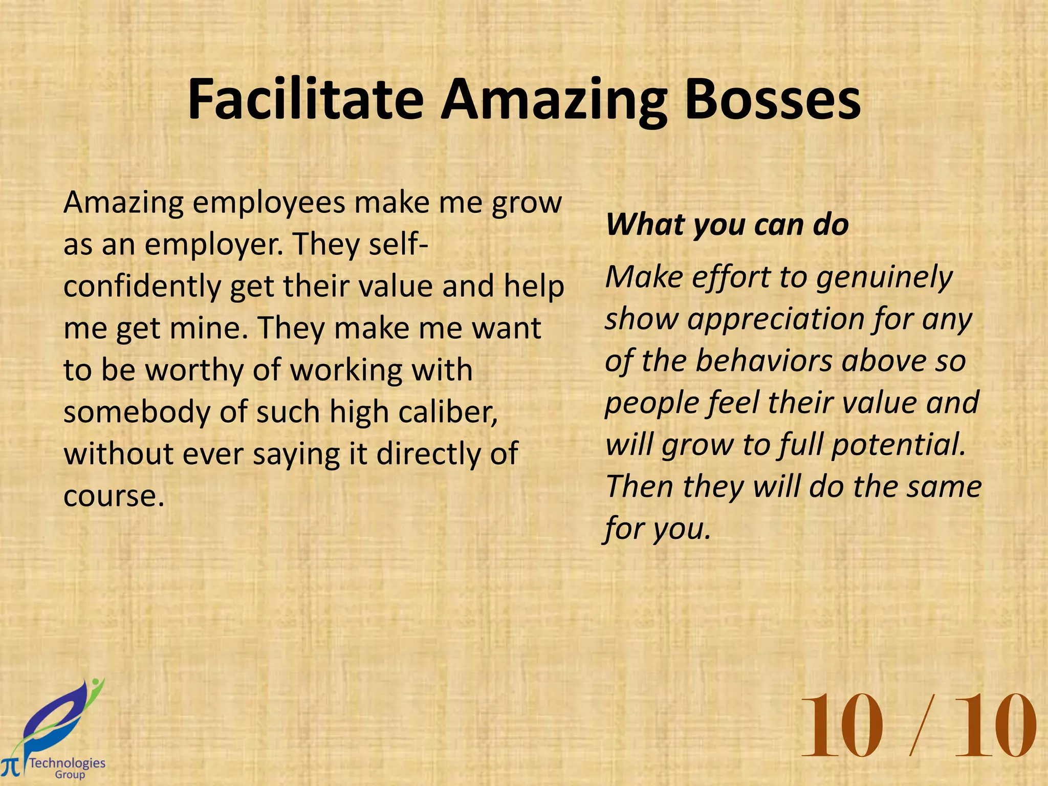 10 Things Really Amazing Employees Do | PPT