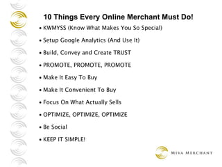 10 Things Every Online Merchant Must Do | PDF