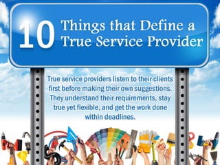 10 things that define a true service provider | PPTX