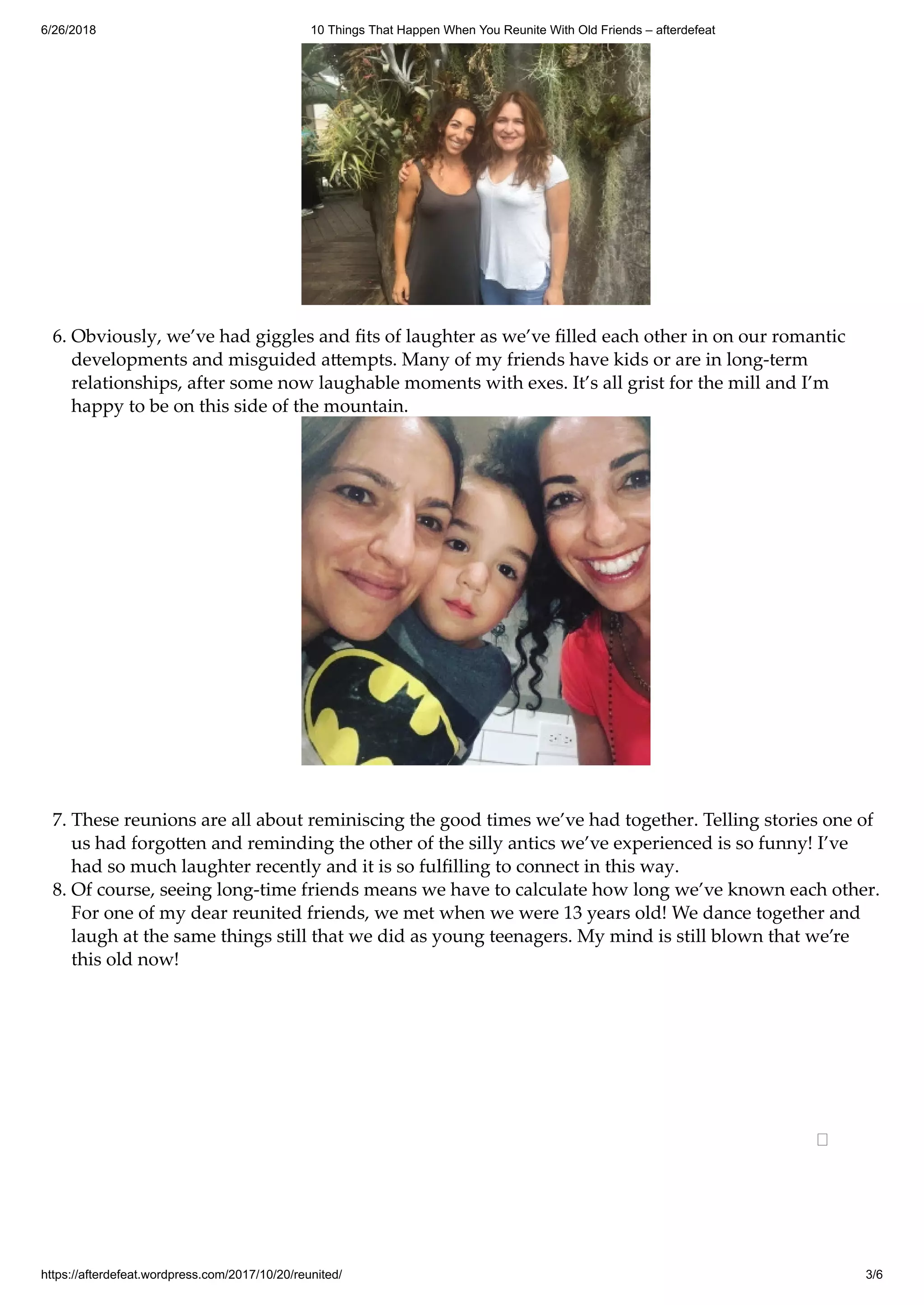 10 things that happen when you reunite with old friends | PDF