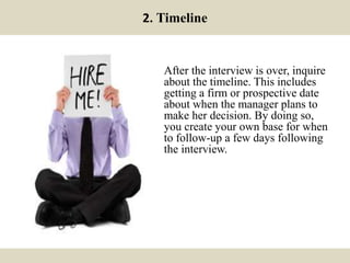 10 things to do after a job interview | PPTX