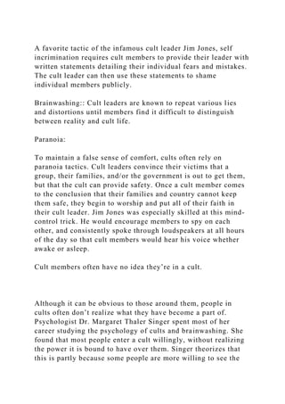 10 Things to Know About the Psychology of CultsBoth terrifying a.docx