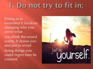 10 things you should know about fitting in | PPT