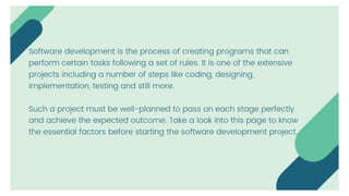10 things you should know before initiating the software development ...