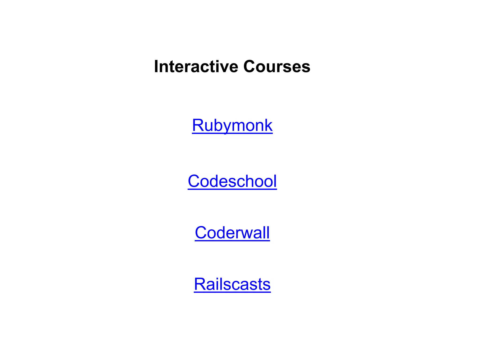 10 things you should know before learning ruby or rails | PPT