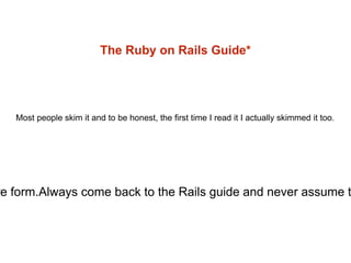 10 things you should know before learning ruby or rails | PPT