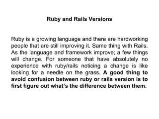 10 things you should know before learning ruby or rails | PPT