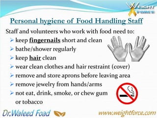 10th lecture, Personal hygiene of Food Handlers | PPTX
