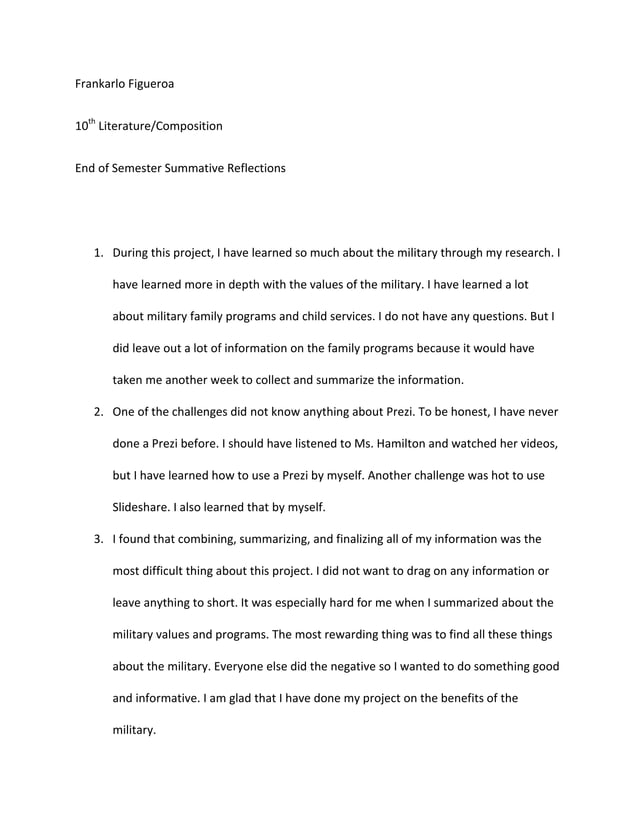 Summative Reflection | PDF