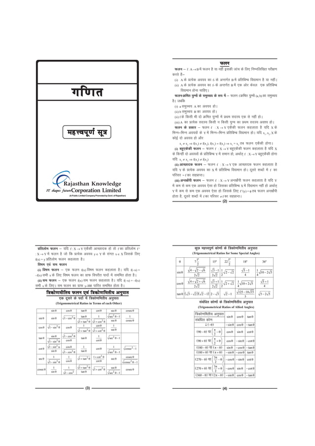 Class X Maths Formula Guide | PDF