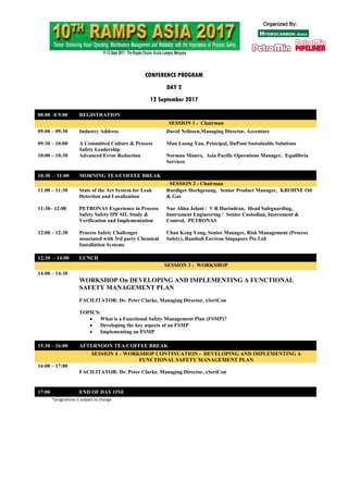 10th ramps Asia conference program | PDF