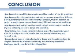 Creative Learning and Research Through Modern Board Game | PPT