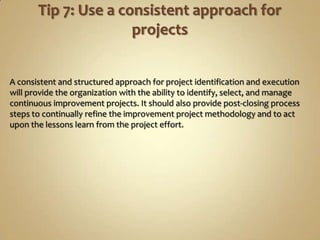 10 tips for a successful continuous improvement | PPT