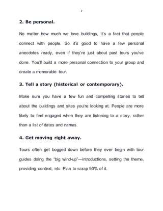 10 tips for being a good tour guide | DOCX