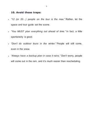 10 tips for being a good tour guide | DOCX