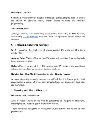 10 Tips for Building Your Own Music Streaming Services | PDF