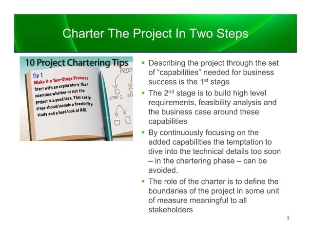 10 tips for chartering a project (v2) | PPT