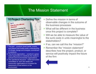 10 tips for chartering a project (v2) | PPT