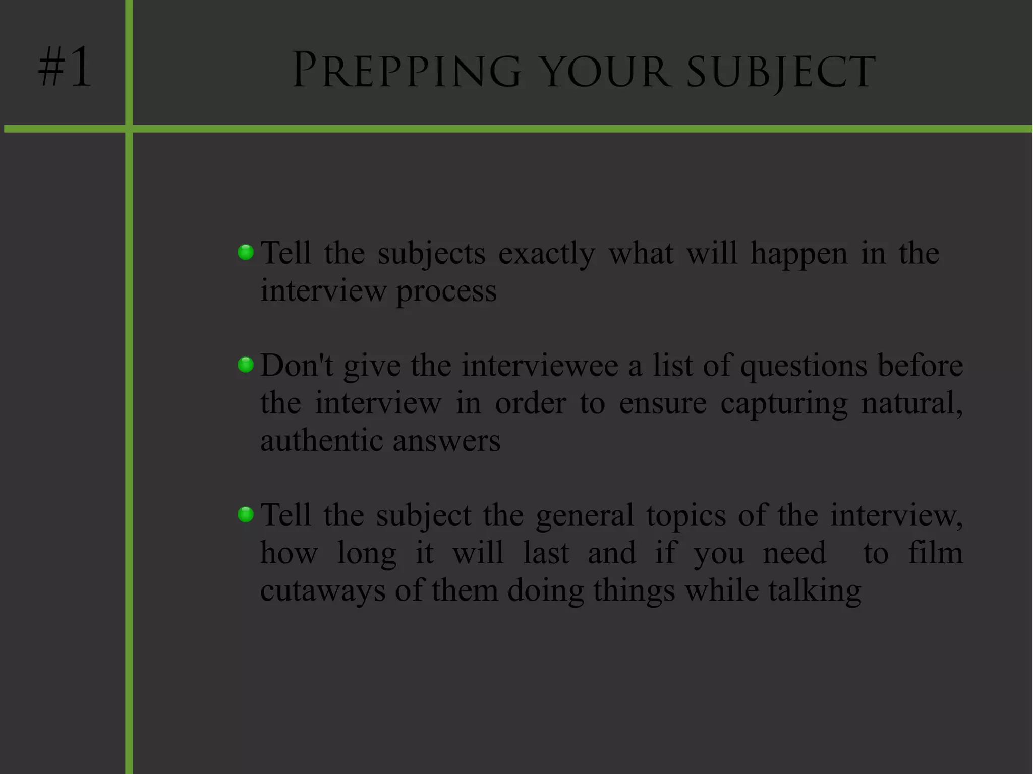 10 tips for filming the perfect talking heads interview | PPT