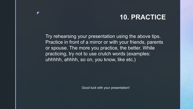 10 tips for giving a great presentation in English. | PPT